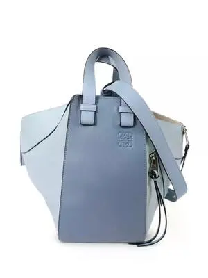 Loewe Medium Hammock Leather Tote Bag - Blue