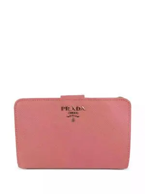 Prada Logo-detail Bi-fold Zipper Wallet