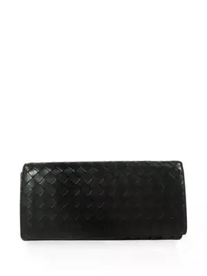 Bottega Veneta Intrecciato Long Wallet - Black
