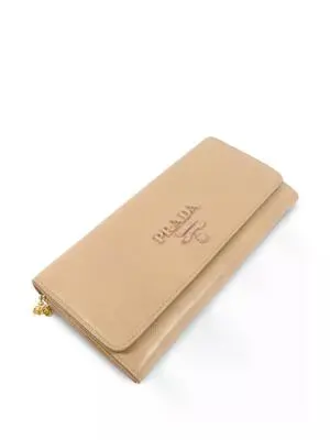 Prada Logo-plaque Leather Wallet
