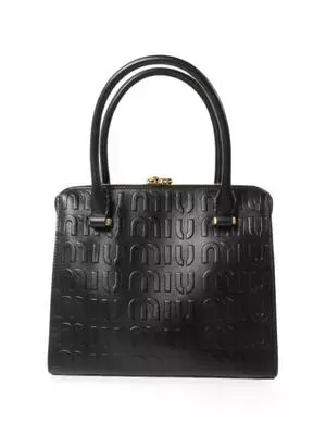 Miu Miu Embossed-logo Leather Shoulder Bag