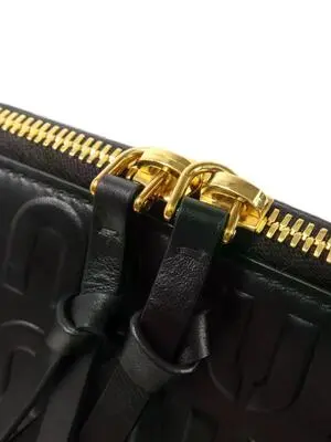 Miu Miu Embossed Logo Leather Shoulder Bag