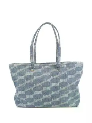 Balenciaga Bb Monogram Tote Bag - Blue