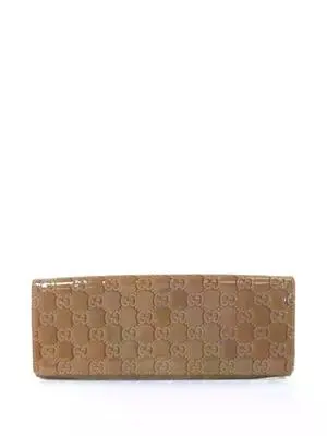 Gucci Gg Patent Calf Leather Clutch Bag