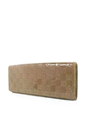 Gucci Gg Patent Calf Leather Clutch Bag