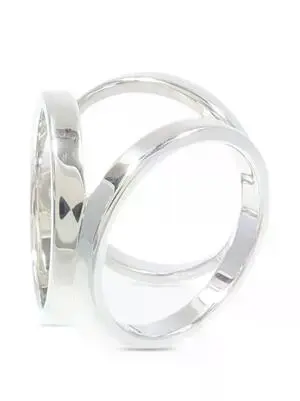 Hermès Tone Trio Scarf Ring - Silver