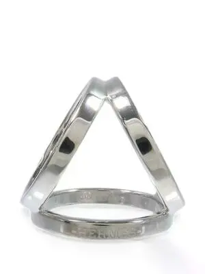 Hermès Tone Trio Scarf Ring - Silver