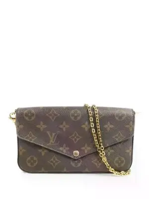 LOUIS VUITTON Monogram Felicie Pochette Shoulder Bag - Brown