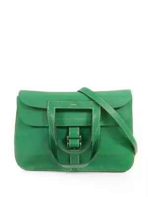 Hermès Halzan 31 Shoulder Bag - Green