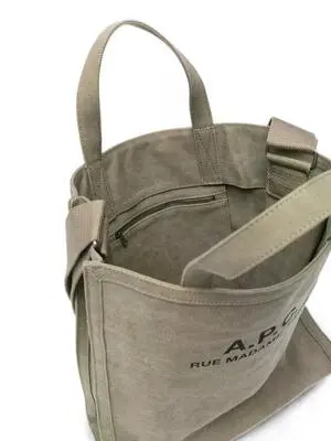 A.p.c. Logo-print Cotton Tote Bag