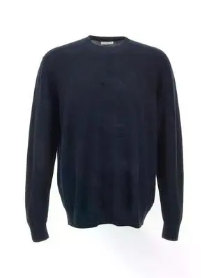 DIKTAT Diamond-knit Crew-neck Sweater - Blue