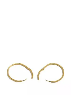 Monica Vinader Antica Textured Large Hoop Earrings - Gold