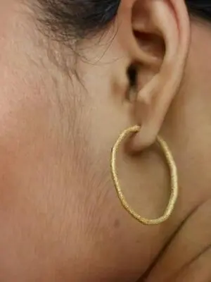 Monica Vinader Antica Textured Large Hoop Earrings
