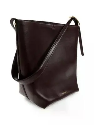 ANINE BING Elly Leather Bucket Bag - Brown