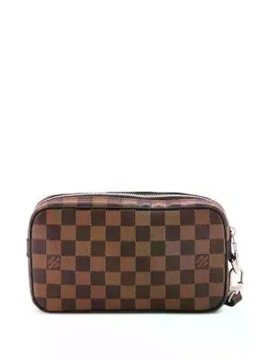 LOUIS VUITTON Pochette Volga Limited Edition Chapman Savane Damier Clutch Bag - Brown