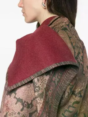 PIERRE-LOUIS MASCIA Asymmetric Hem Cape With Floral Print