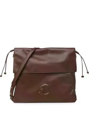 COCCINELLE Logo-embossed Leather Shoulder Bag - Brown