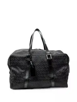 Fendi Collapsible Zucchino-pattern Travel Bag - Black