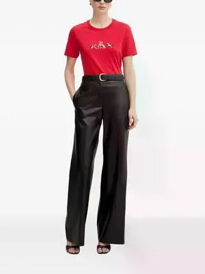 TRUSSARDI Embroidery T-shirt - Red