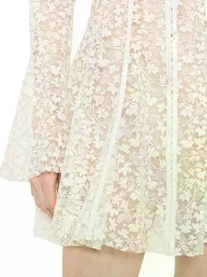 MONTSAND Jaliyah Dress Lace Overlay Bell Sleeve Corset Dress