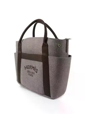 Hermès Grooming 2-way Tote Bag - Grey