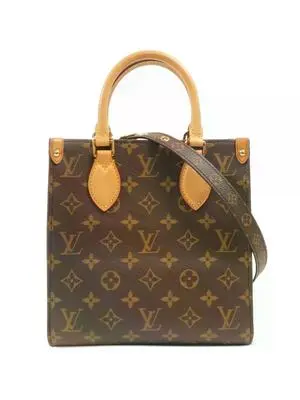 LOUIS VUITTON Sac Plat Bb Monogram Tote Bag - Brown