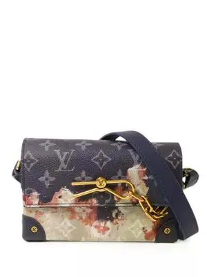 LOUIS VUITTON Monogram Bleach Steamer Shoulder Bag - Blue