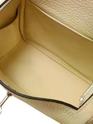 Hermès 2026 Mini Lindy Leather Tote Bag - White