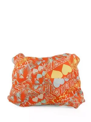 Hermès Balusoie Silk Graphic Print Calf Leather Handbag