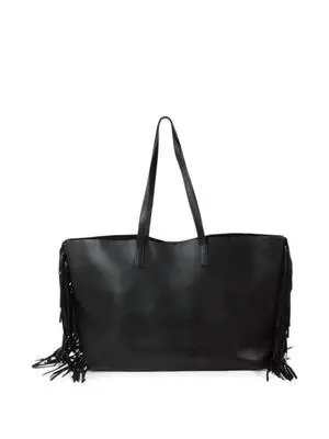Saint Laurent Fringe Detail Leather Tote Bag