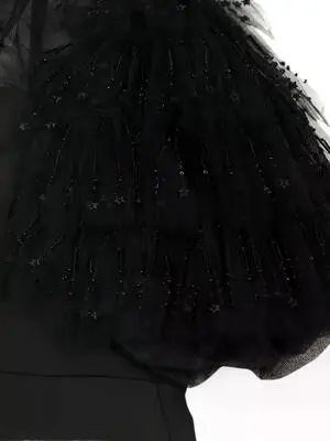 Valentino Garavani Bead-embellished Ruffled Midi Dress