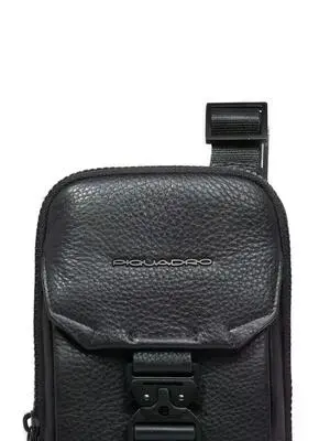 PIQUADRO Grained Leather Buckle-fastening Travel Pouch