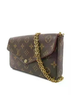 LOUIS VUITTON Monogram Canvas Felicie Pochette Shoulder Bag - Brown