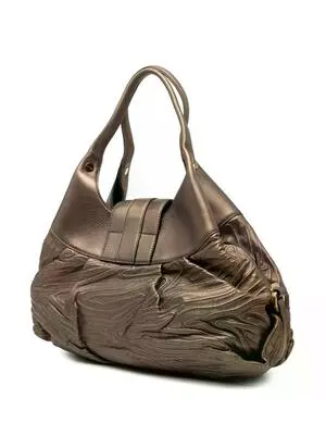BVLGARI 2010-2026 Metallic Leather Chandra Handbag