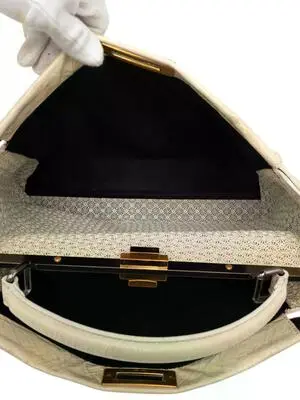 Fendi 2000-2010 Large Leather Peekaboo Iconic Satchel