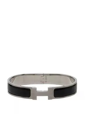 Hermès 2000-2026 Narrow Enamel Clic H Bracelet Gm Costume Bracelet - Black