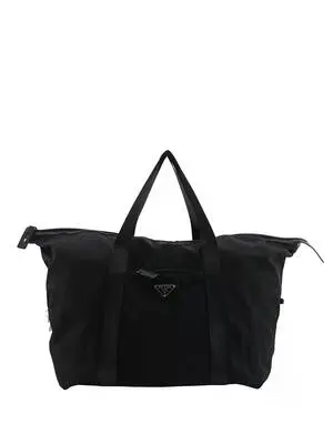 Prada Saffiano Trimmed Tessuto Travel Bag