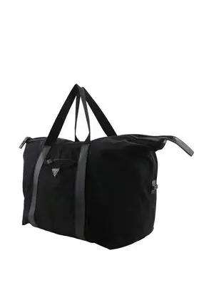 Prada Saffiano Trimmed Tessuto Travel Bag