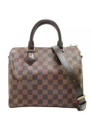 LOUIS VUITTON 2018 Damier Ebene Speedy Bandouliere 25 Satchel - Brown