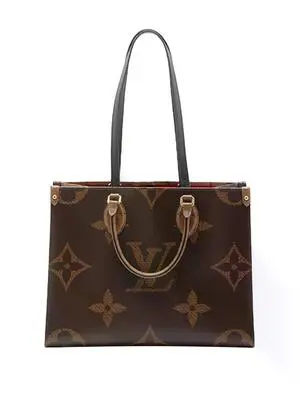 LOUIS VUITTON 2021 Monogram Reverse Giant Onthego Mm Satchel - Brown