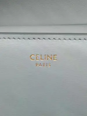 Celine 2023 Shiny Calfskin Triomphe Flap Wallet Small Wallets