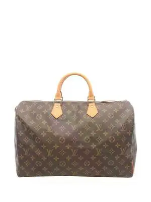 LOUIS VUITTON 2001 Monogram Speedy 40 Boston Bag - Brown