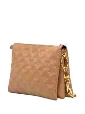 LOUIS VUITTON Monogram Embossed Puffy Lambskin Coussin Pm Satchel - Brown