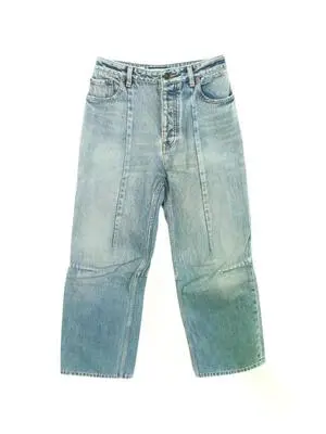 Balenciaga 2000s Faded Straight-leg Jeans - Blue