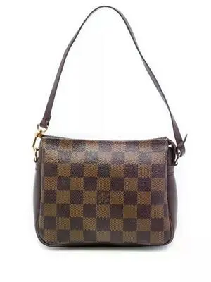 LOUIS VUITTON 2003 Damier Ebene Trousse Pochette Handbag - Brown