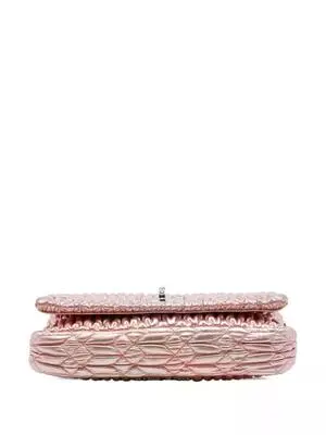 Miu Miu Matelassé Metallic Nappa Crystal Chain Satchel