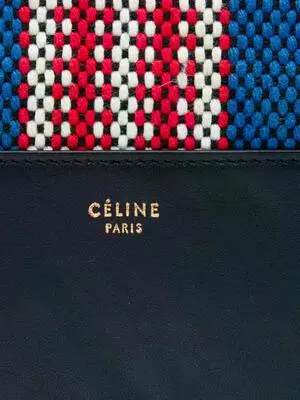 Celine 2015 Canvas Striped Solo Pouch Clutch Bag
