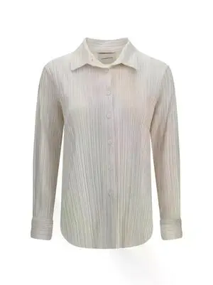GONGDID DESIGN Plissé Long-sleeve Shirt - Neutrals