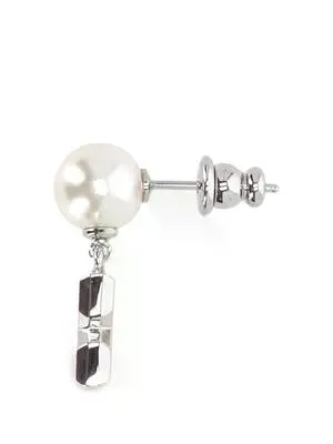 Off-White Signature Arrows Single Earring - Silver