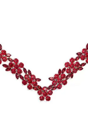 Simone Rocha Embellished Floral V-line Necklace